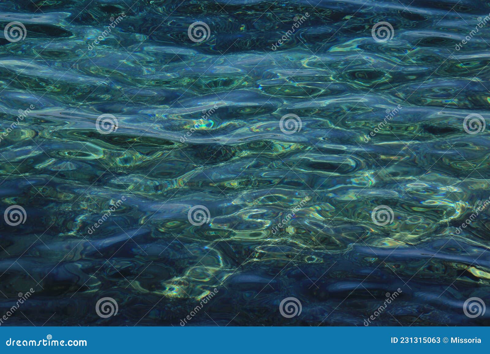 Reflections on a Transparent Water Stock Image - Image of transparency ...