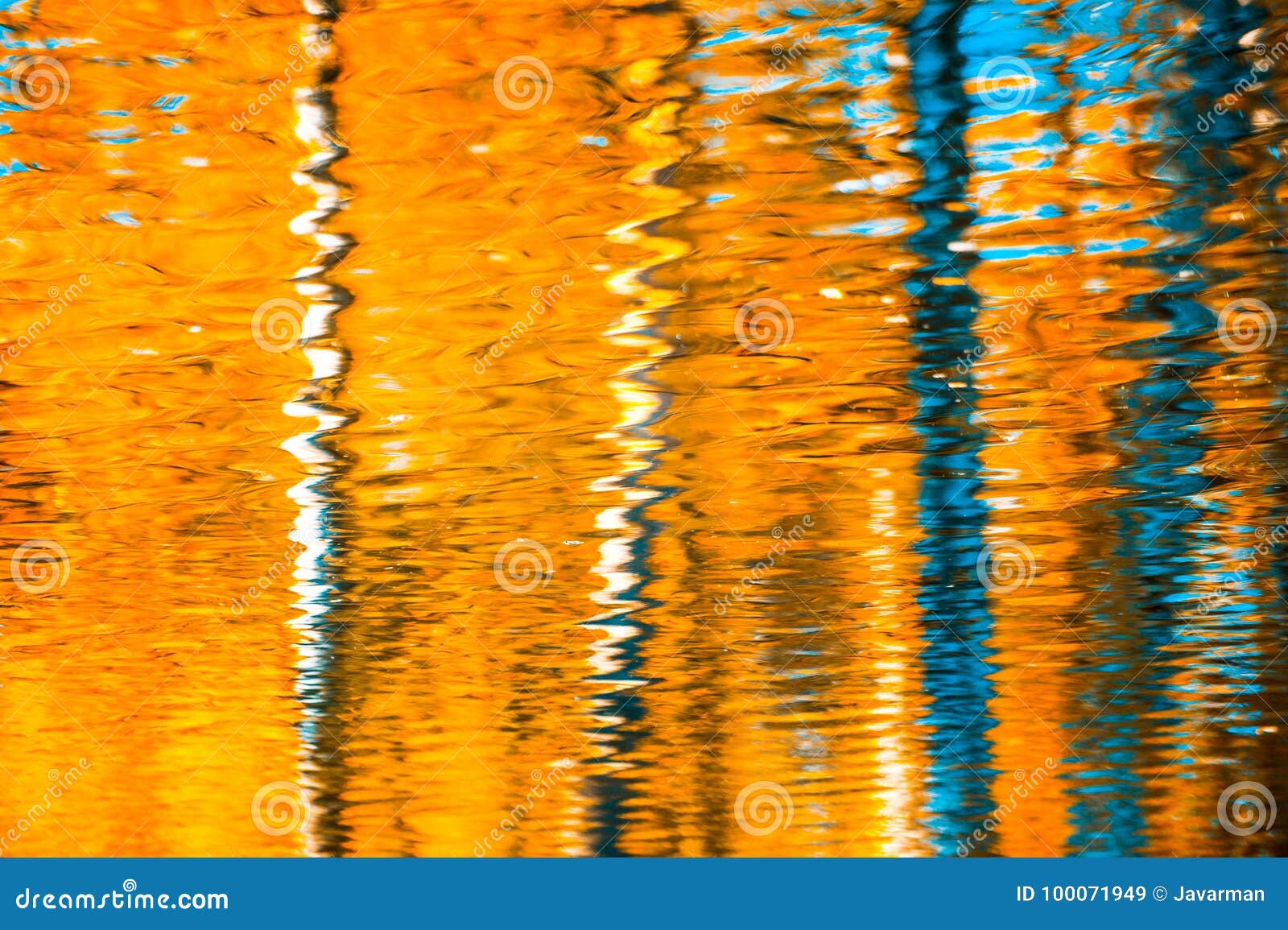Reflections in the Water, Abstract Autumn Background Stock Image ...