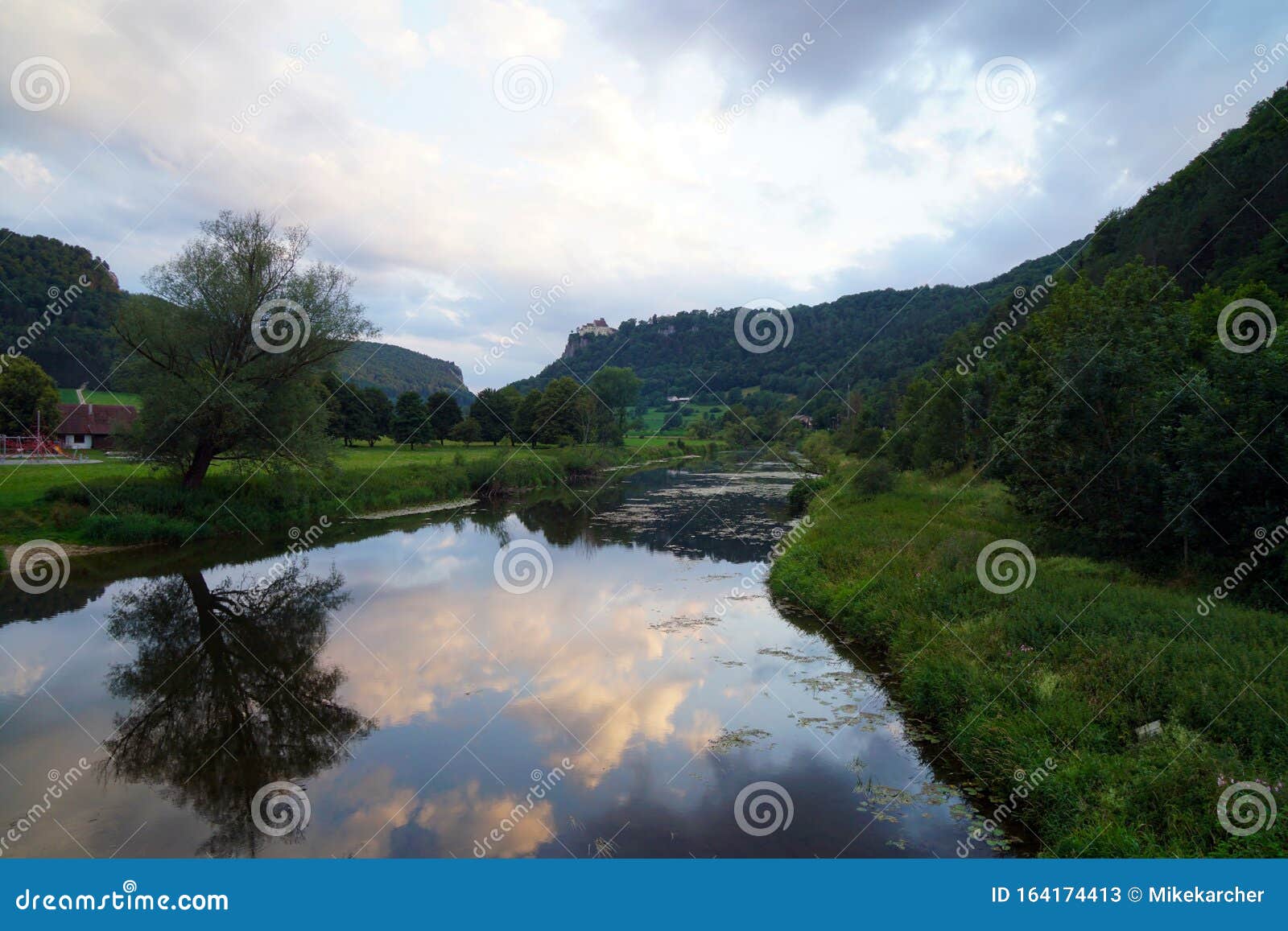 Upper Danube river valley stock image. Image of donau - 164174413