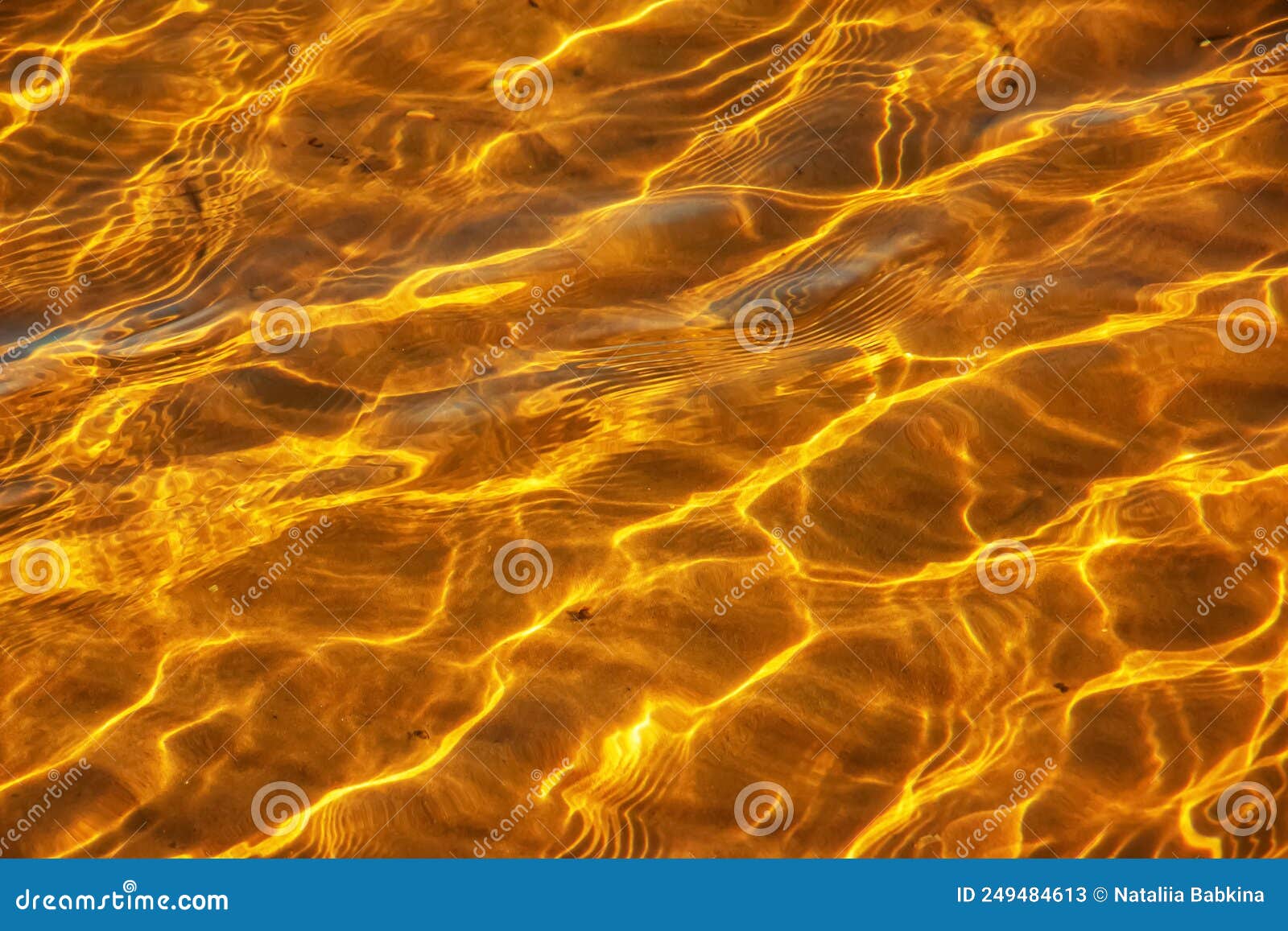 Reflections on the Water Surface in the River. Background of Corrugated ...