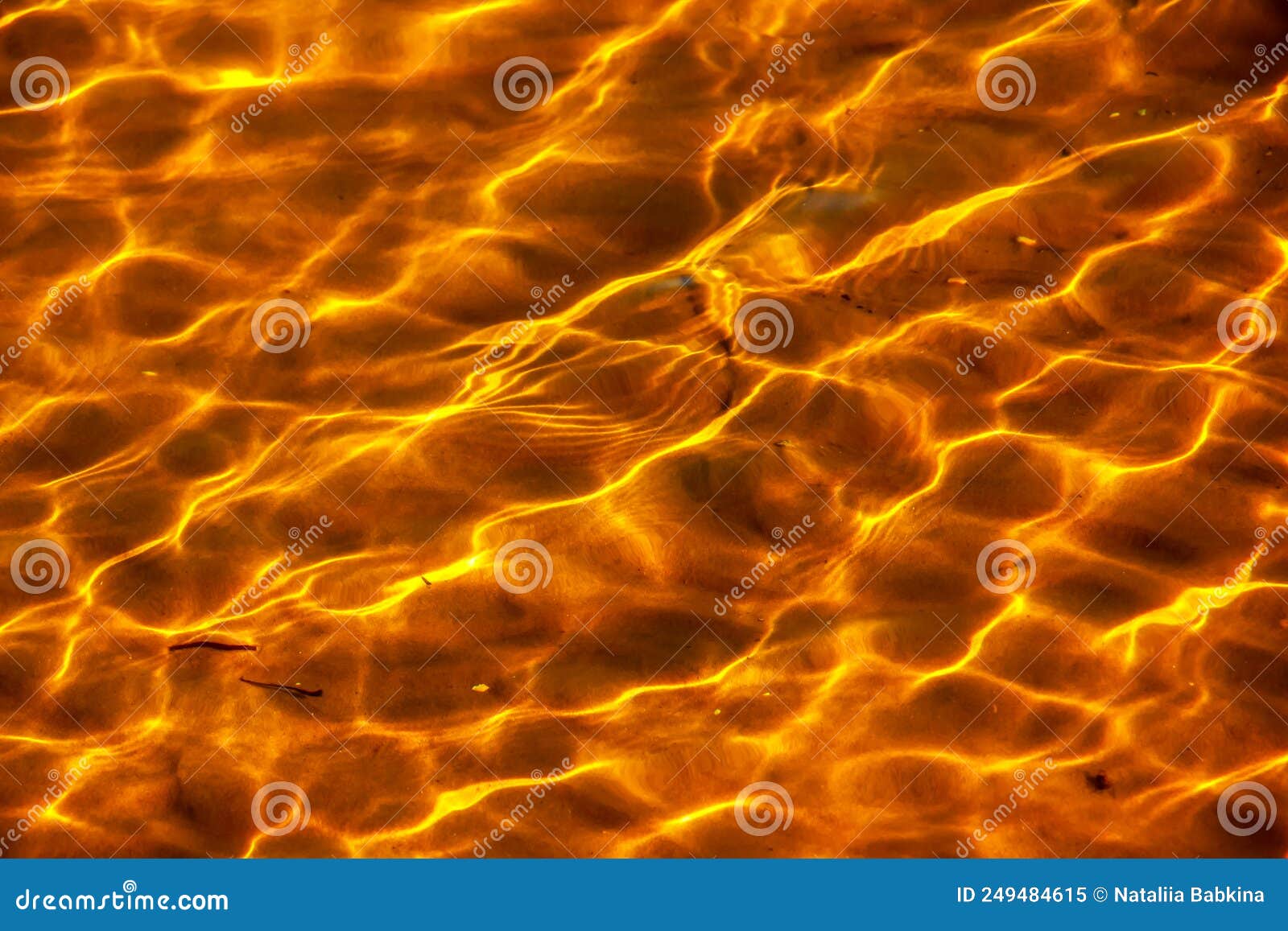 Reflections on the Water Surface in the River. Background of Corrugated ...