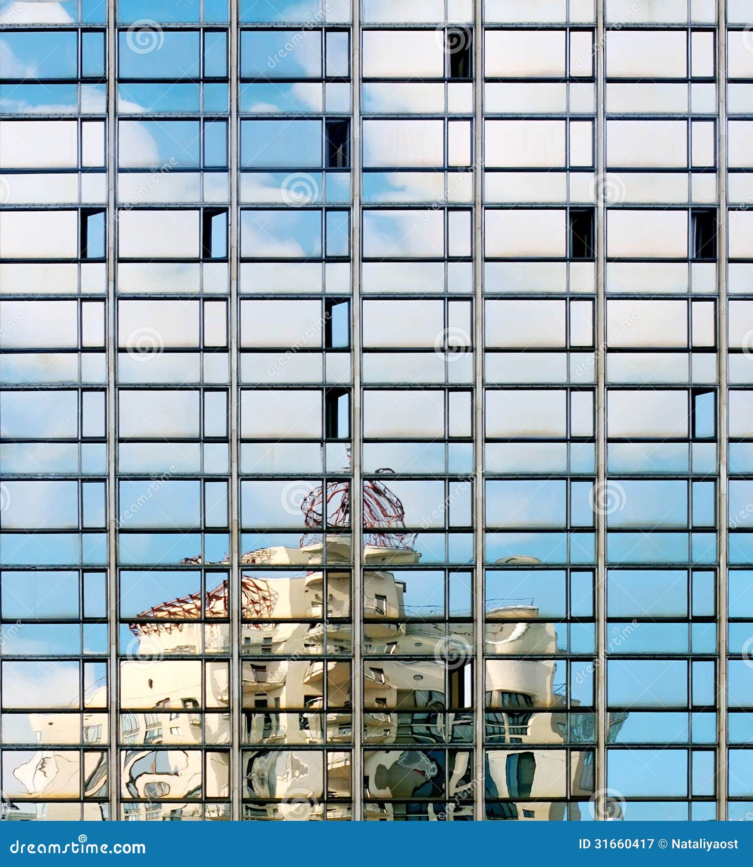 Reflections in windows stock image. Image of architecture - 31660417