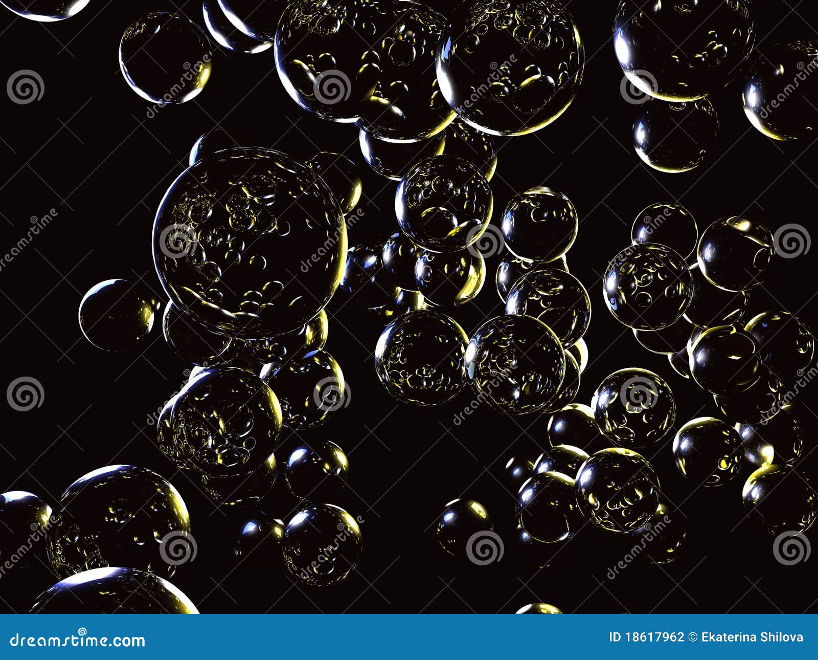 Reflective bubbles stock illustration. Illustration of bubble - 18617962