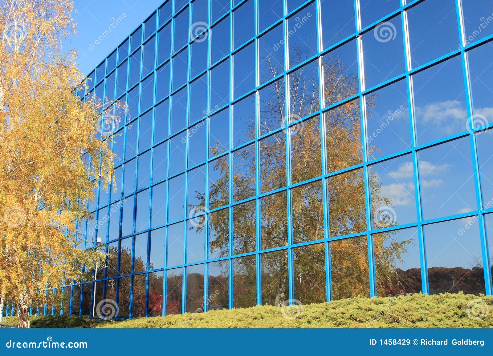 Reflective Building stock image. Image of workplace, labor - 1458429