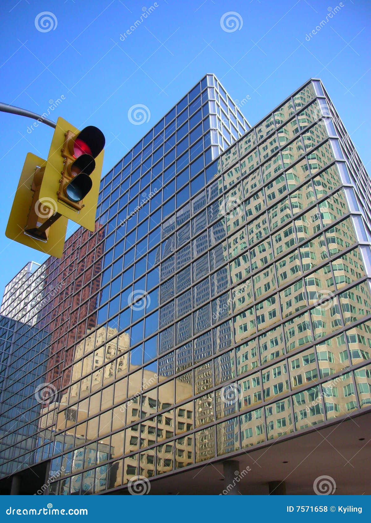 Reflective building stock photo. Image of square, offices - 7571658