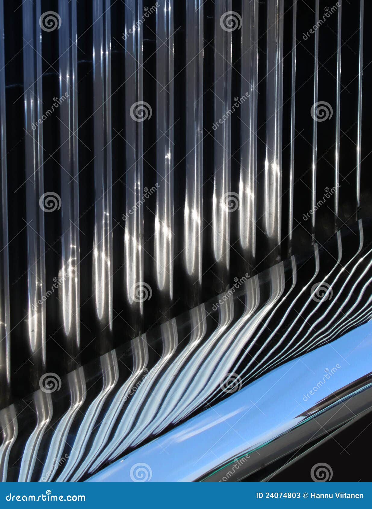 Reflective car grille stock image. Image of detail, auto - 24074803