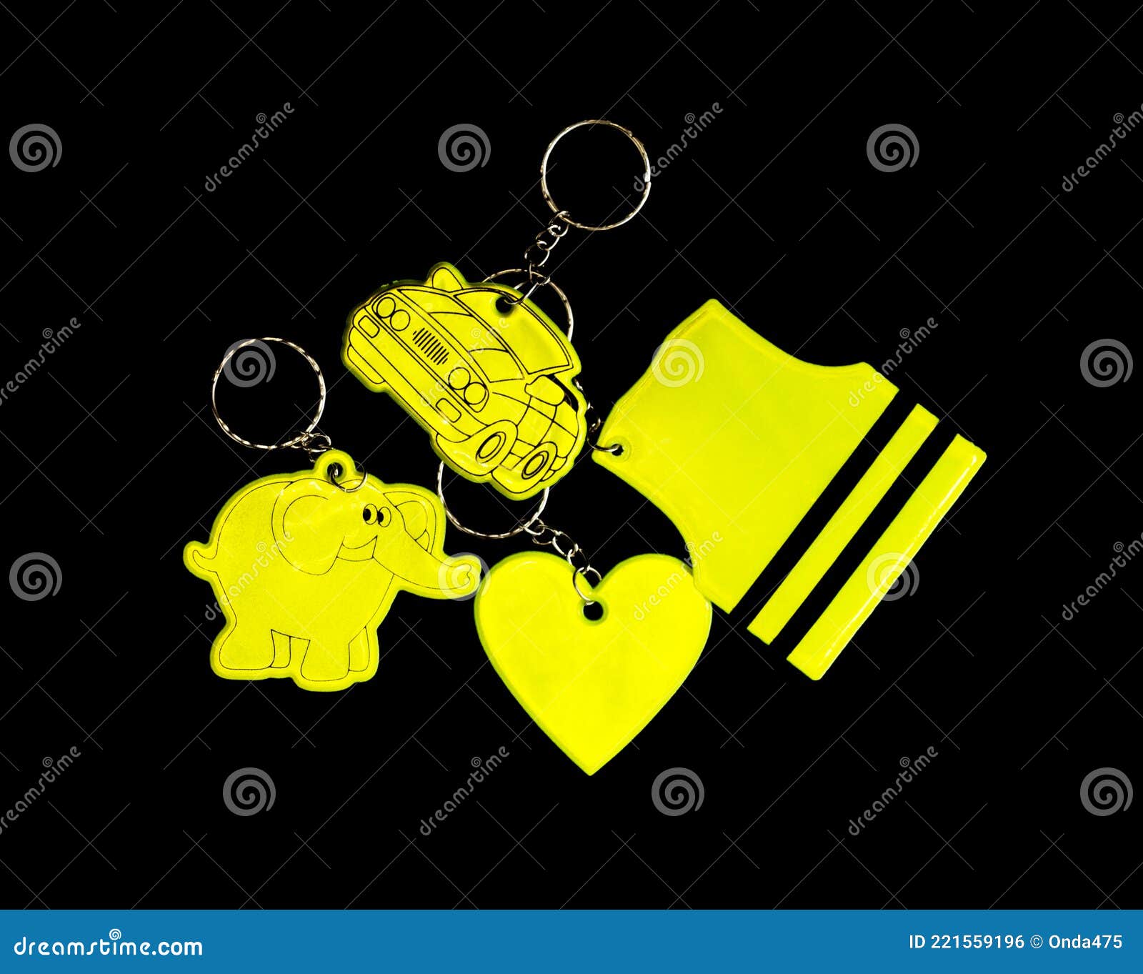 Reflective Child Safety Keychains Stock Photo - Image of elephant ...