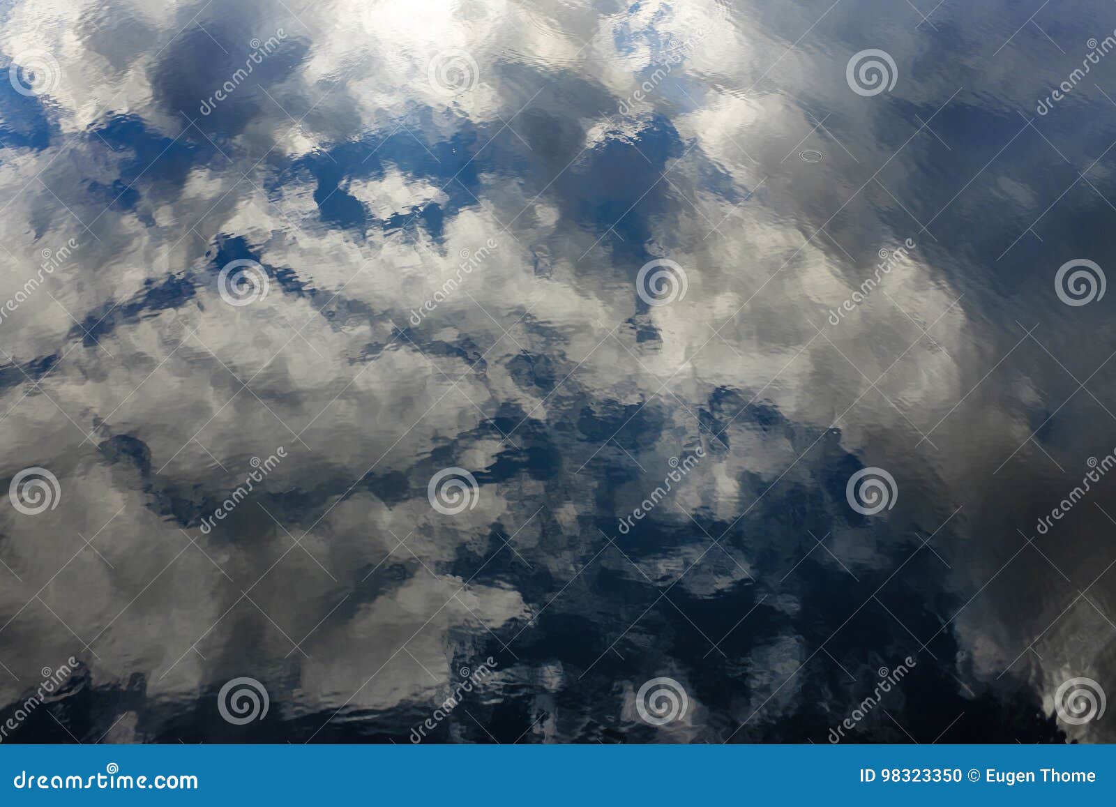 Reflective Clouds in the Water Stock Photo - Image of watercolor, surface: 98323350