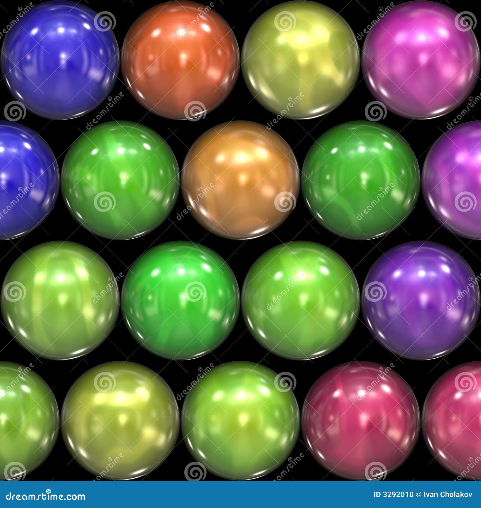 Reflective colored balls stock illustration. Illustration of ...