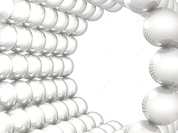 Reflective Cylinder Composed from Spheres on White Stock Illustration ...