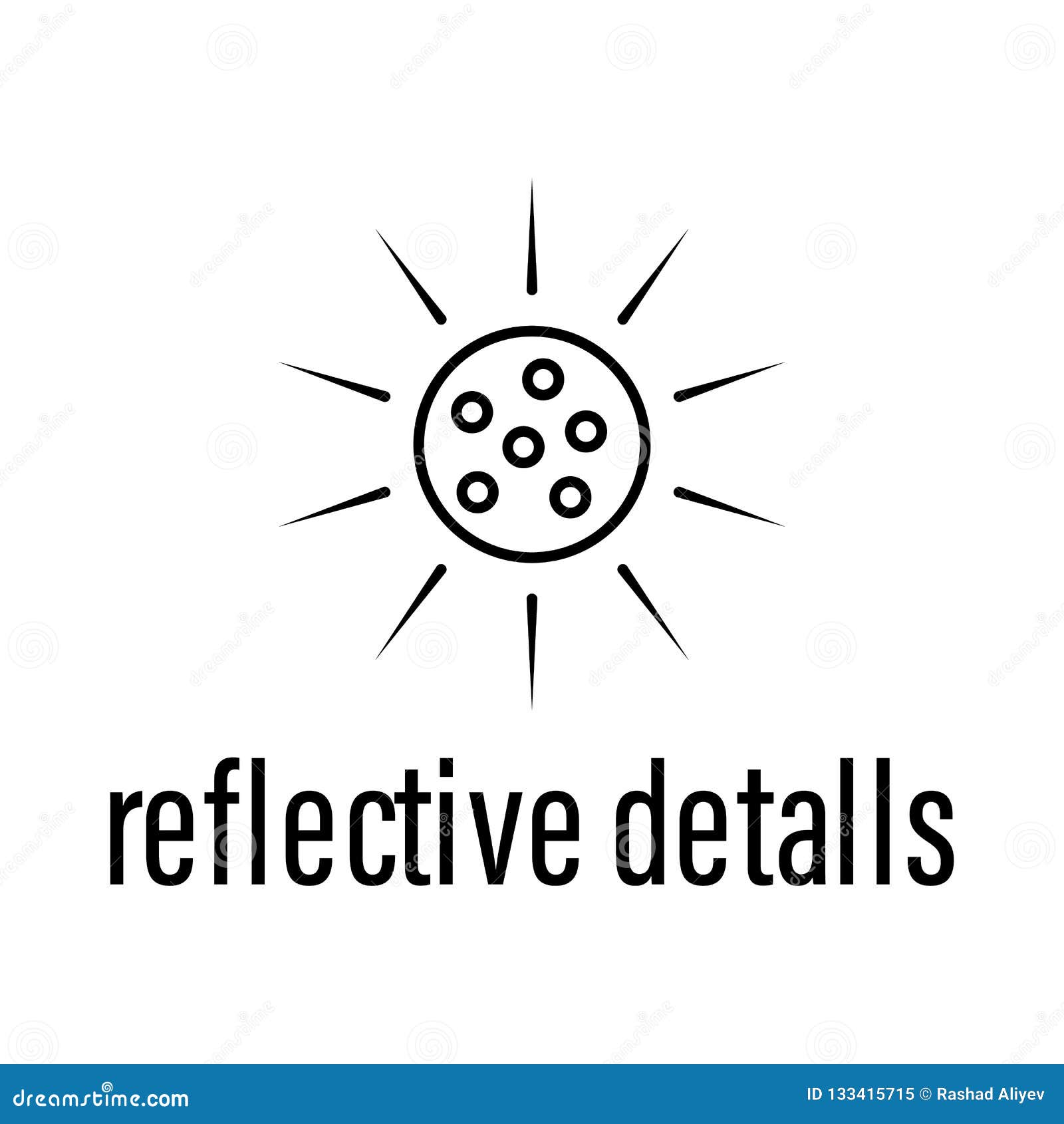 Reflective Details Icon. Element of Raw Material with Description Icon ...