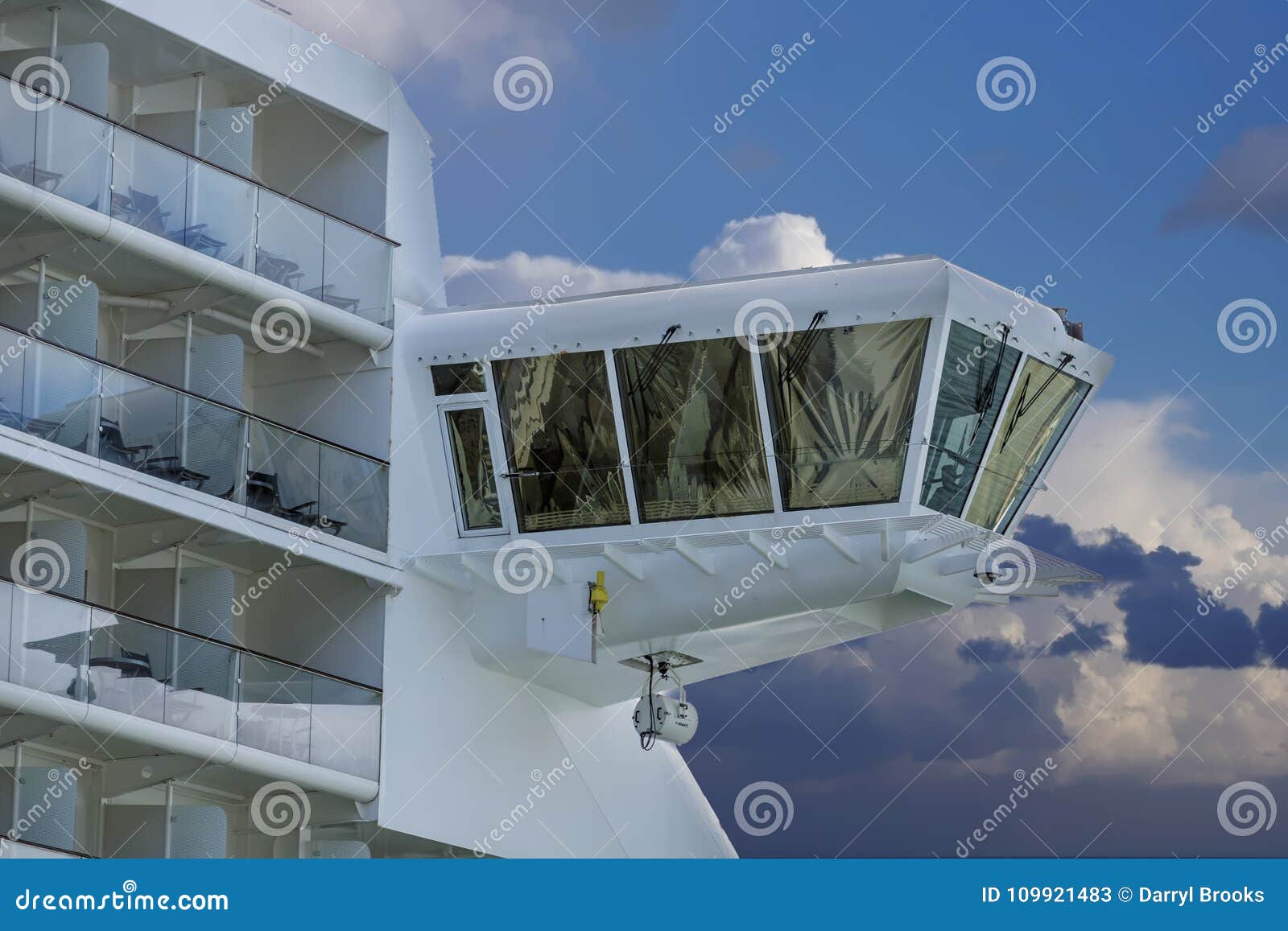 Reflective Foil on Ship Bridge Windows Stock Image - Image of marine ...