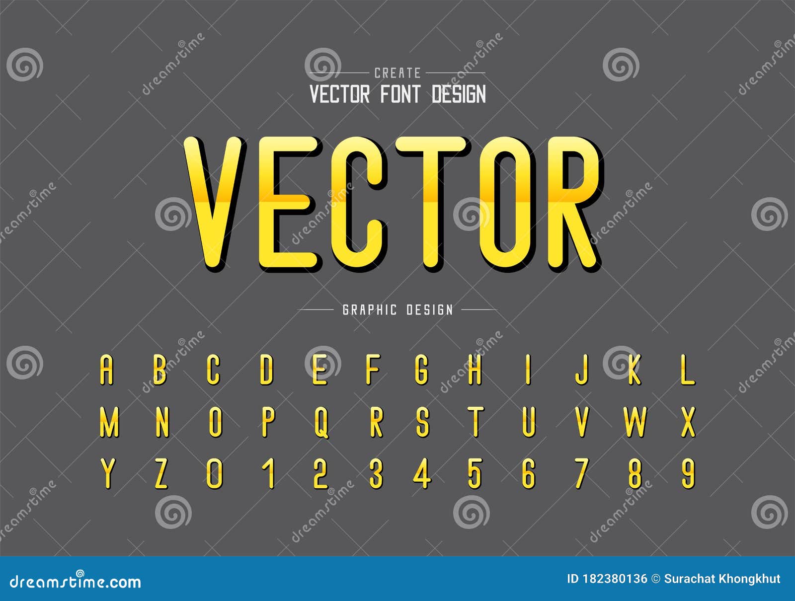 Reflective Font and Alphabet Vector, Gradient Letter Style Typeface and ...