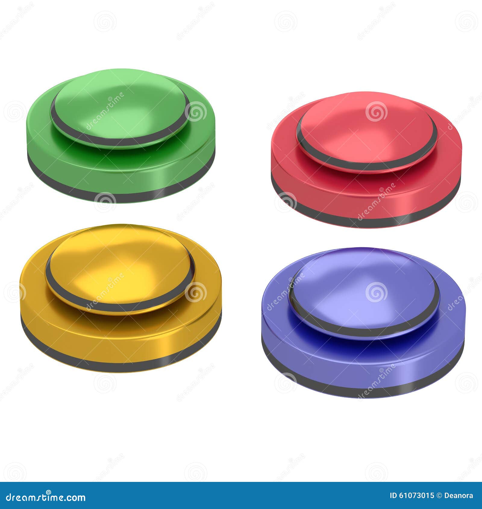 Reflective Four Button with Stripes Set Stock Illustration ...