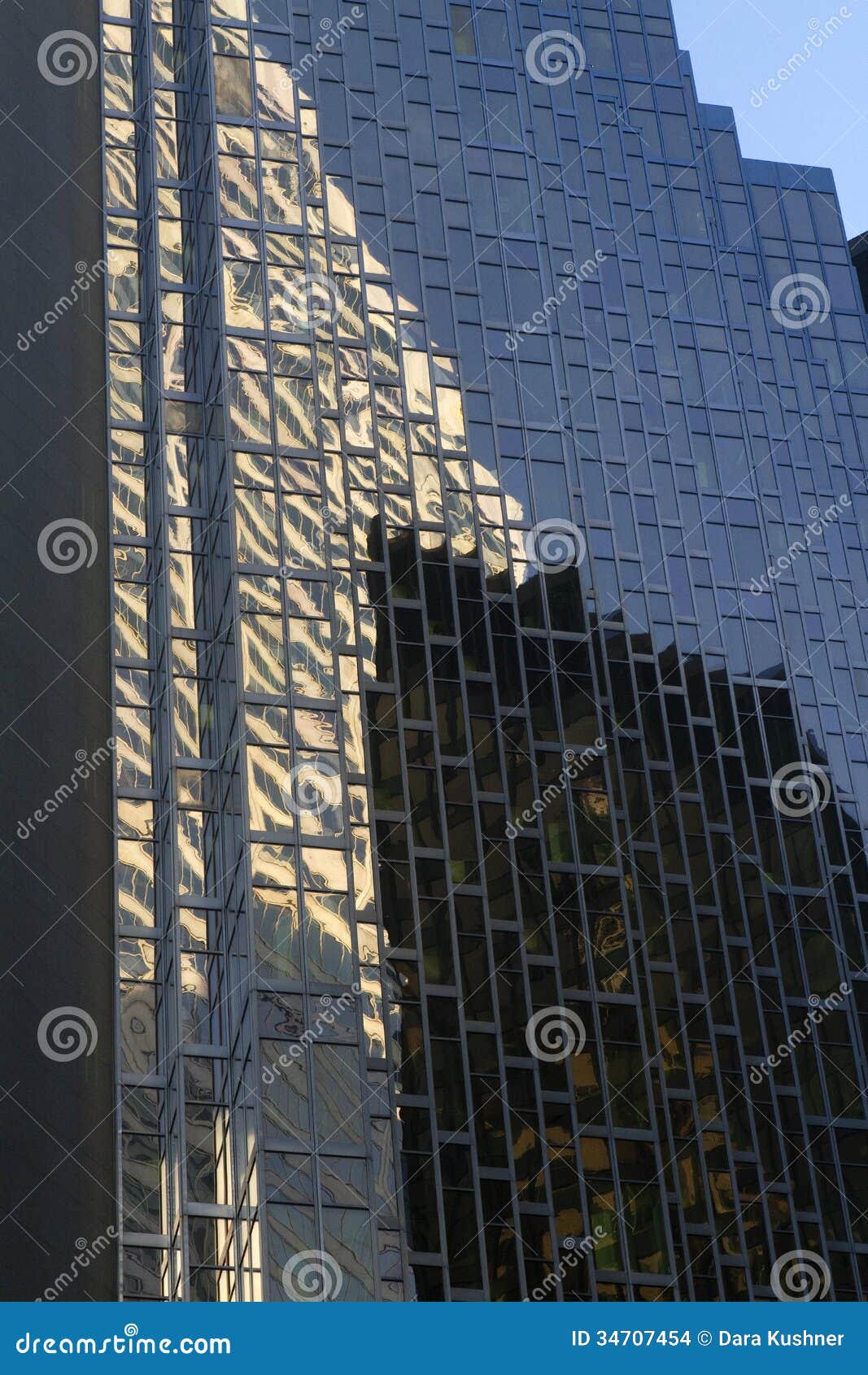 Reflective Glass on Skyscraper Stock Photo - Image of shape, contrast ...