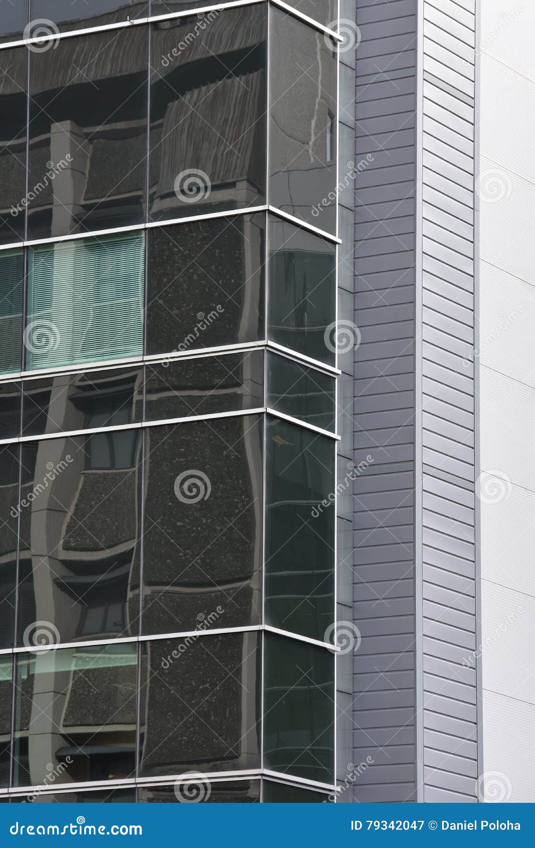 Reflective Glass Wall of Office Building Stock Image - Image of ...