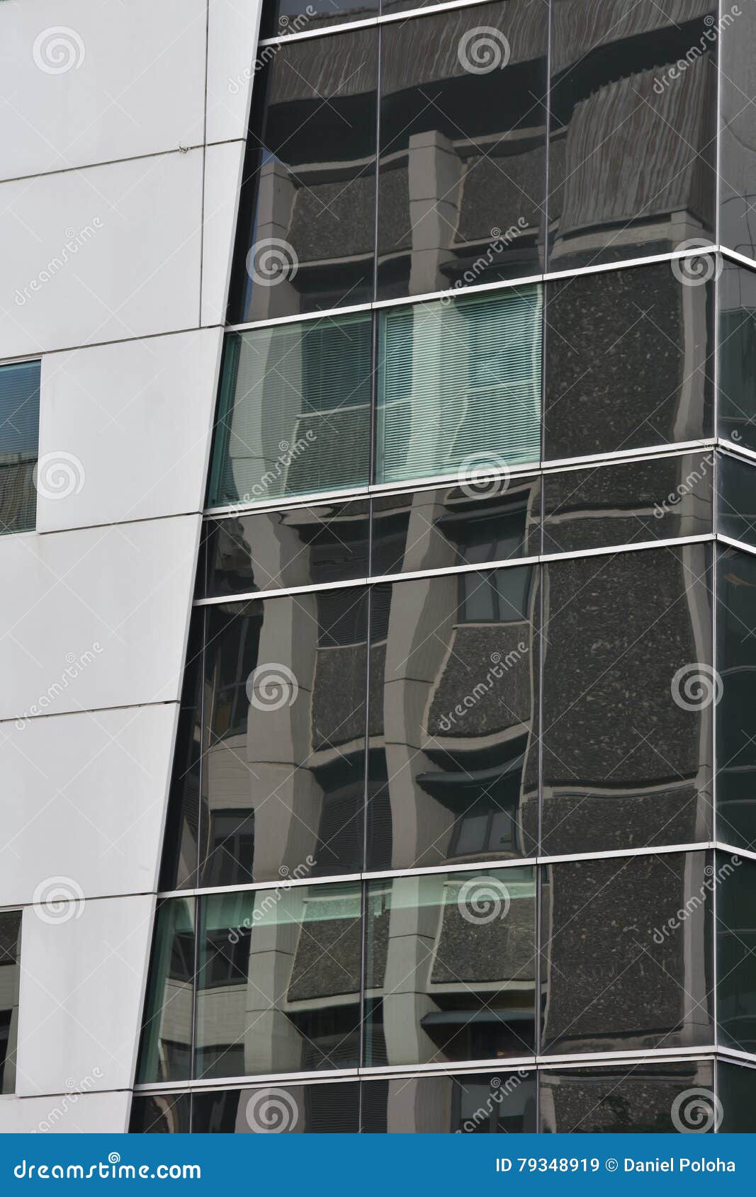 Reflective Glass Wall of Office Building Stock Image - Image of ...