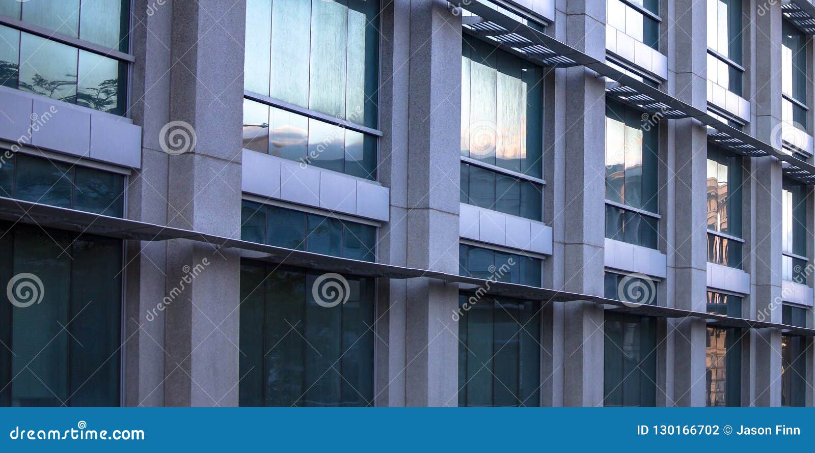 Reflective Glass Windows on a Modern Building Stock Photo - Image of ...