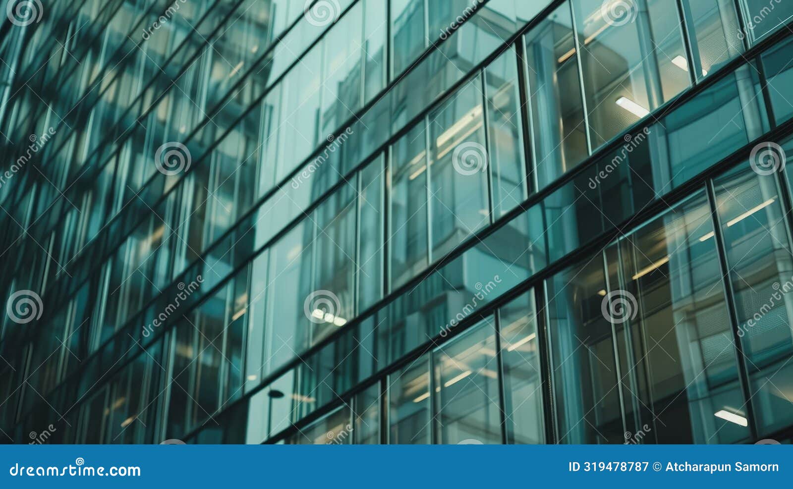 A Reflective Glass Windows of Office Building, a Building Glass Window ...