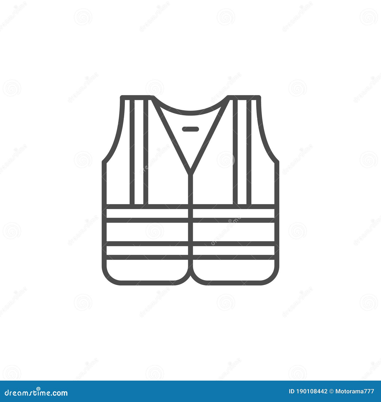 Reflective Jacket Line Outline Icon Stock Vector - Illustration of save ...