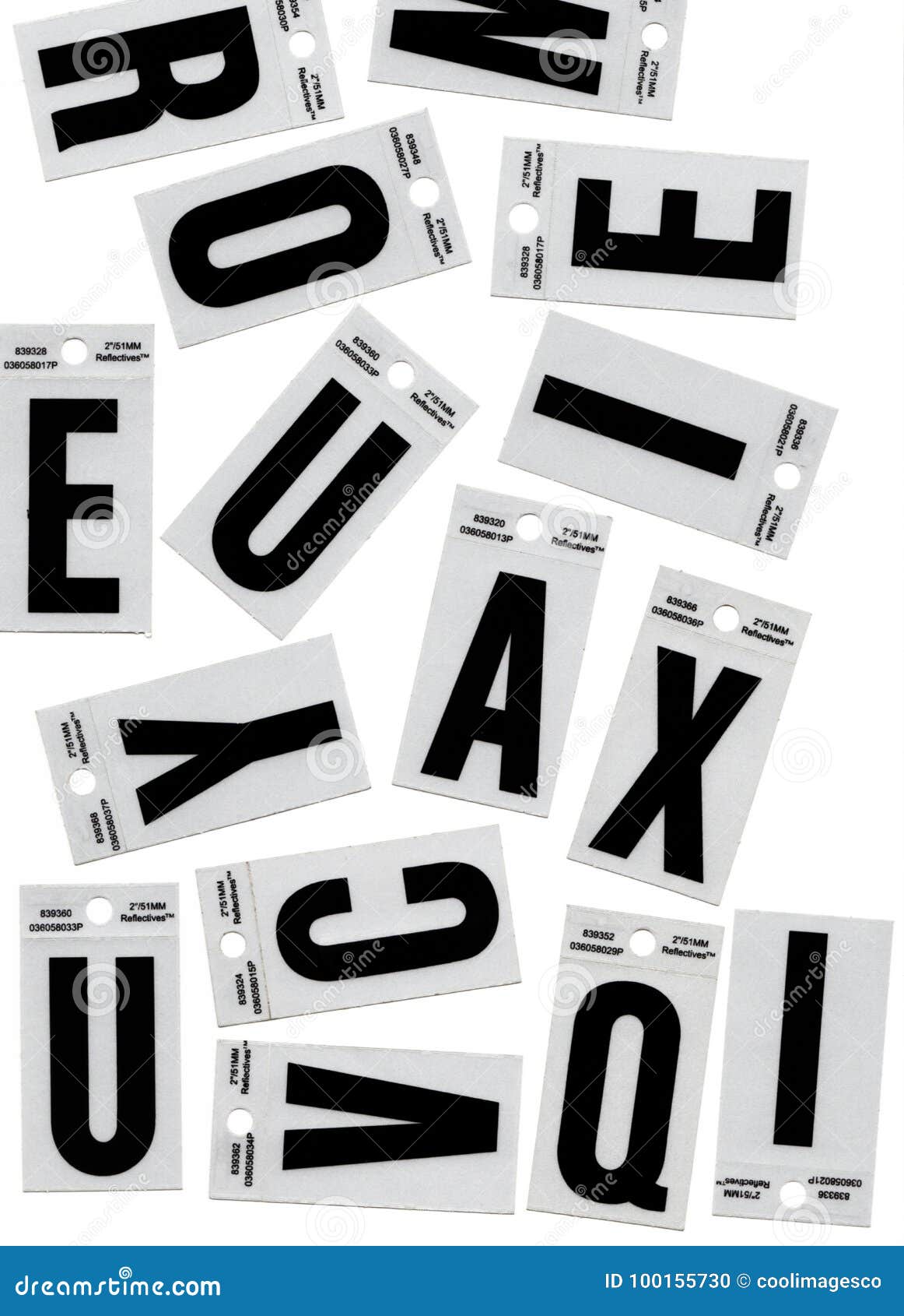 Reflective Letters on Top of Each Other Stock Illustration ...