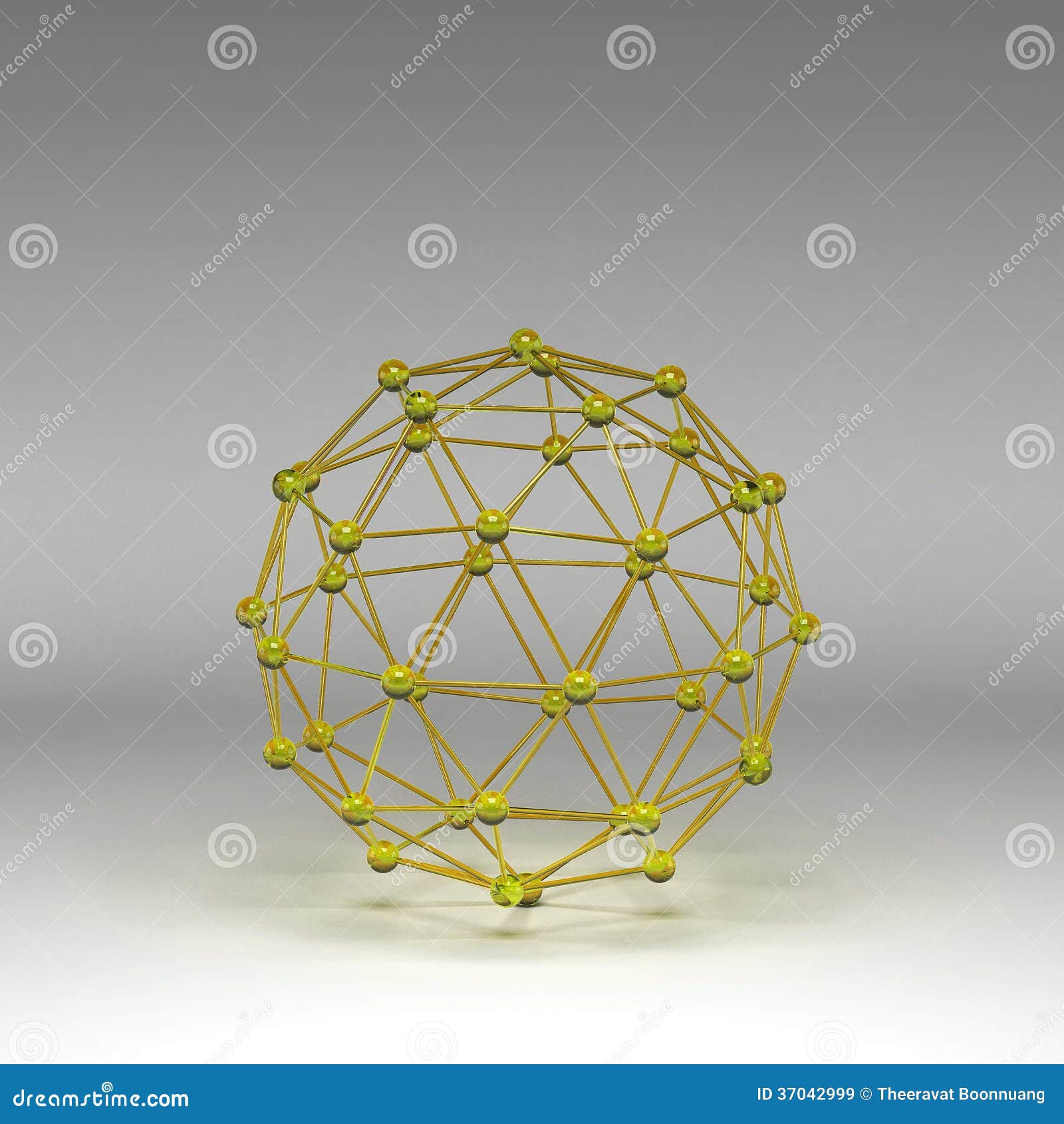 Reflective Molecular Structure Stock Illustration - Illustration of ...
