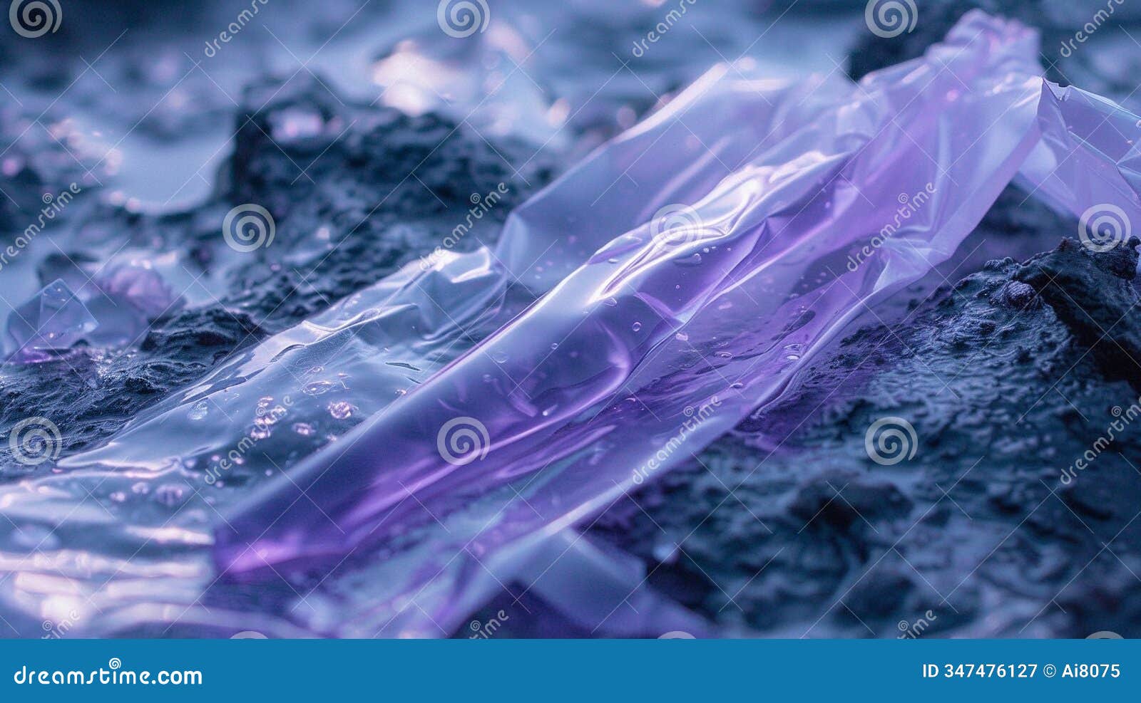 Reflective Purple Plastic on Rough Terrain 3d Rendering Image, Ai ...