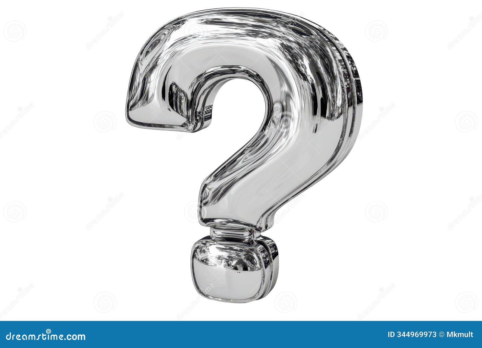Reflective Question Mark Isolated for Various Inquiries Stock ...