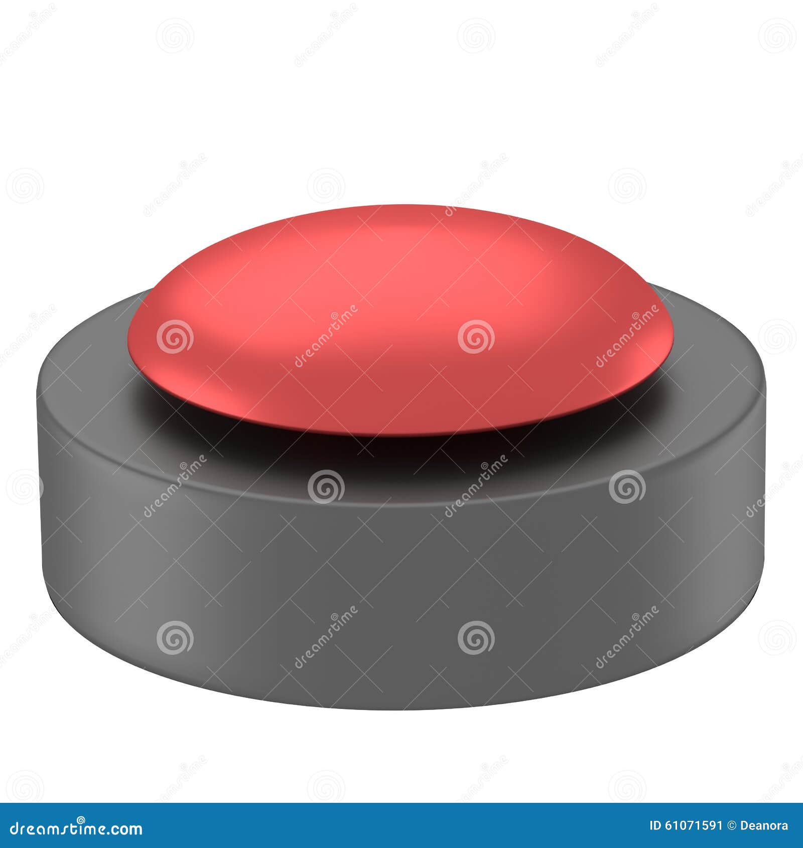 Reflective Red Button with Black Base Stock Illustration - Illustration ...