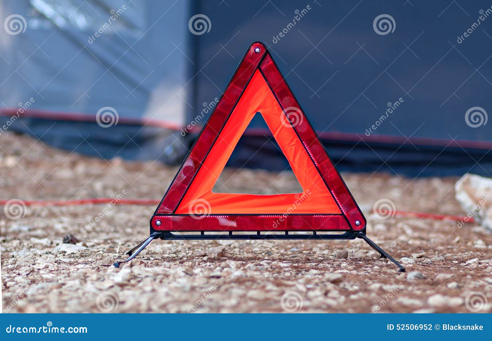 Reflective Red Triangle Car Accessory Alert Sign Stock Photo - Image of ...