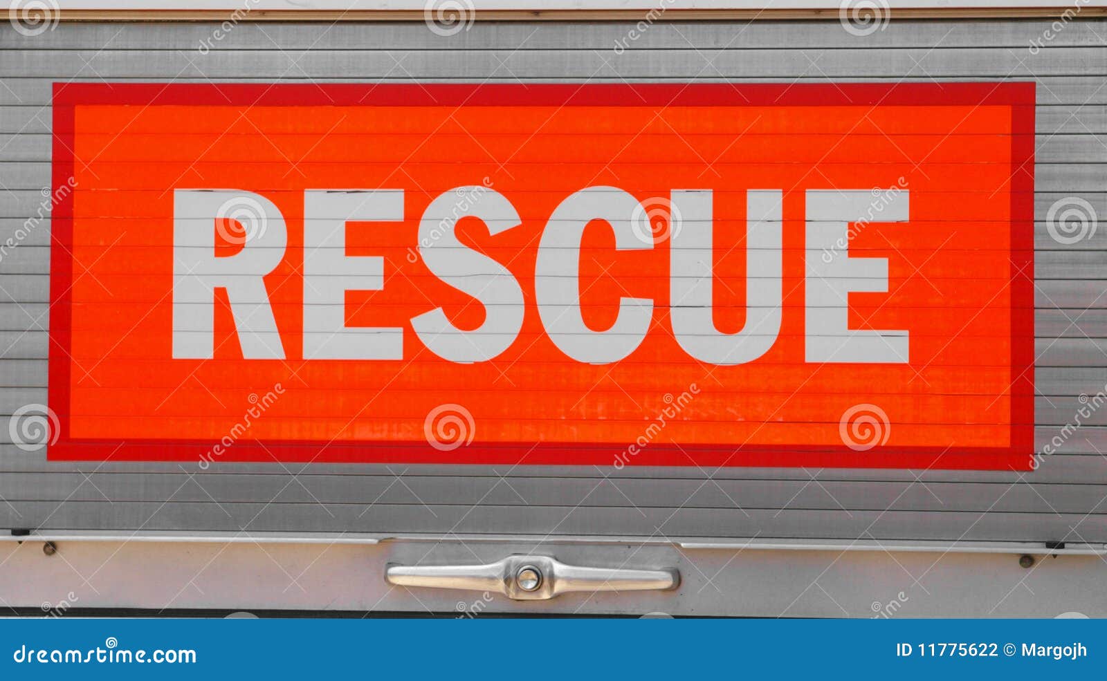 Reflective Rescue Sign stock photo. Image of sign, engine - 11775622