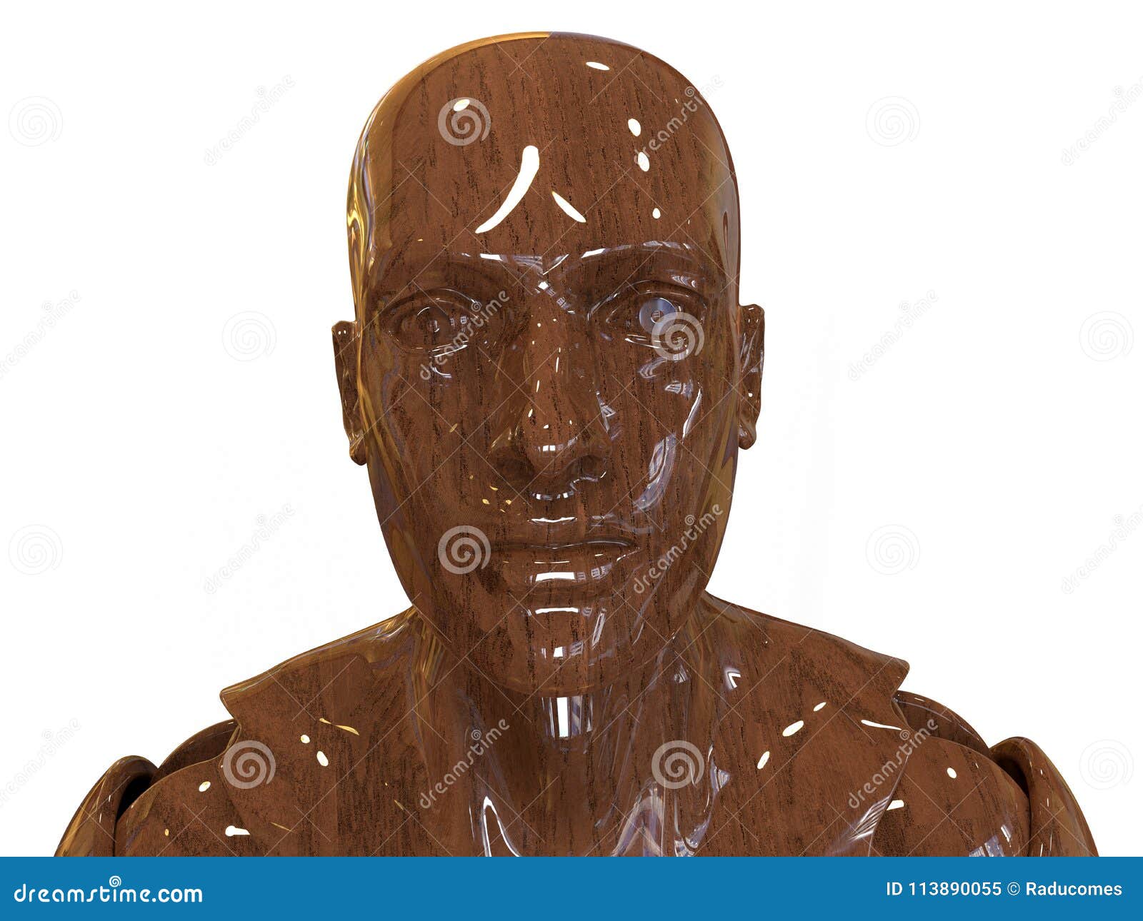 Reflective Robot Android Face Stock Illustration - Illustration of ...