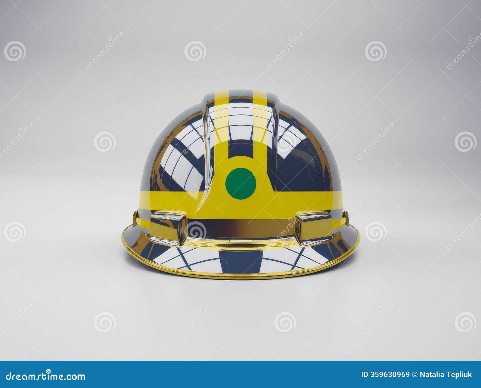 Reflective Safety Helmet with Modern Geometric Design Stock Image ...