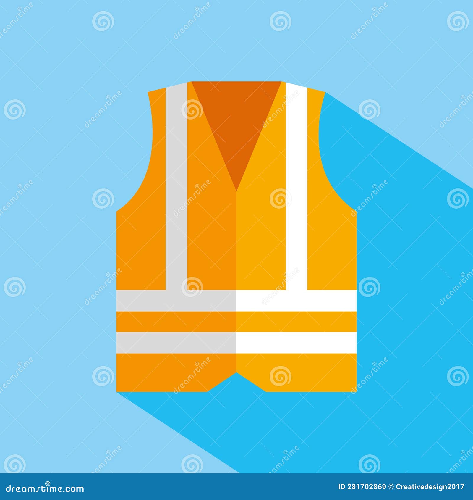 Reflective safety vest stock vector. Illustration of uniform - 281702869