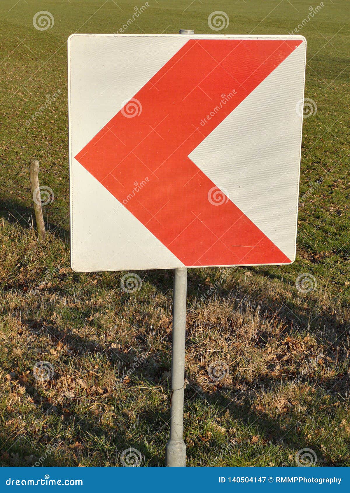 Sign Warning for Sharp Turn To the Left Stock Image - Image of cautious ...