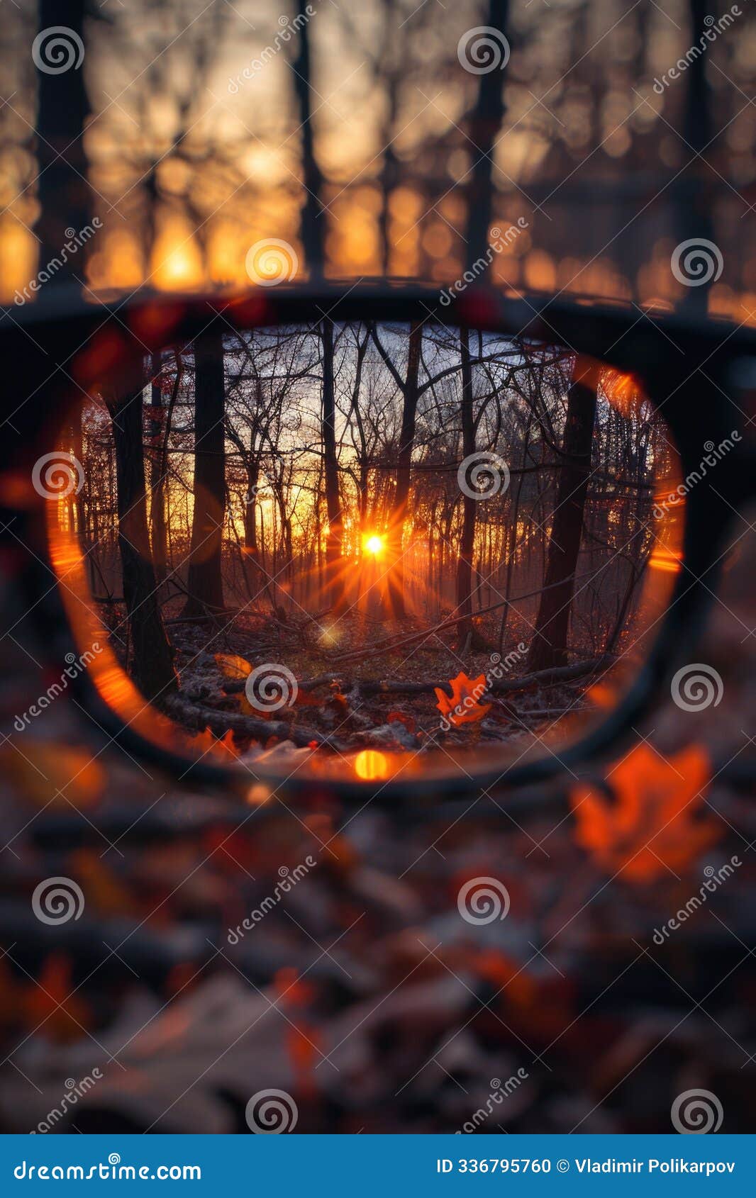 A Reflective Surface on the Ground with a Pair of Glasses Lying Next To ...