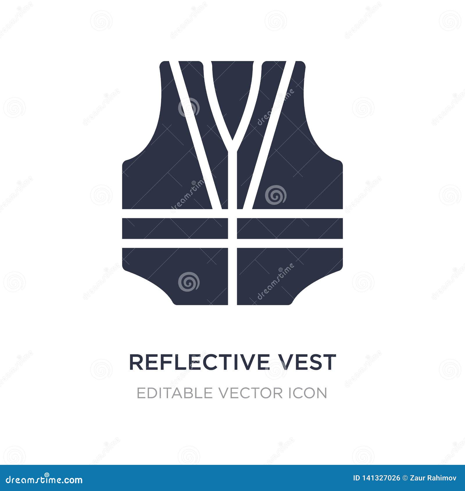 Reflective Vest Icon on White Background. Simple Element Illustration ...