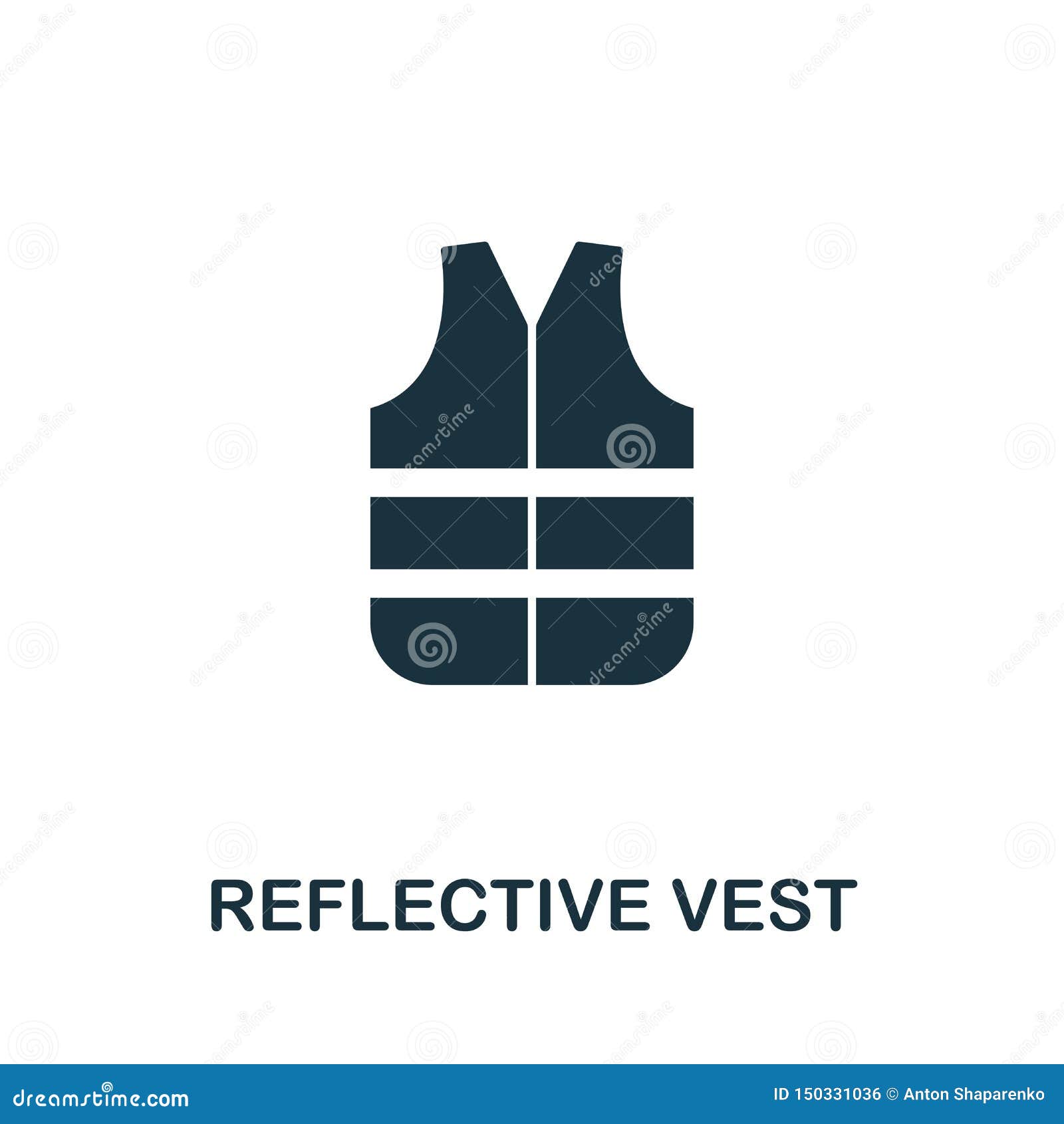 Reflective Vest Icon Symbol. Creative Sign From Construction Tools ...