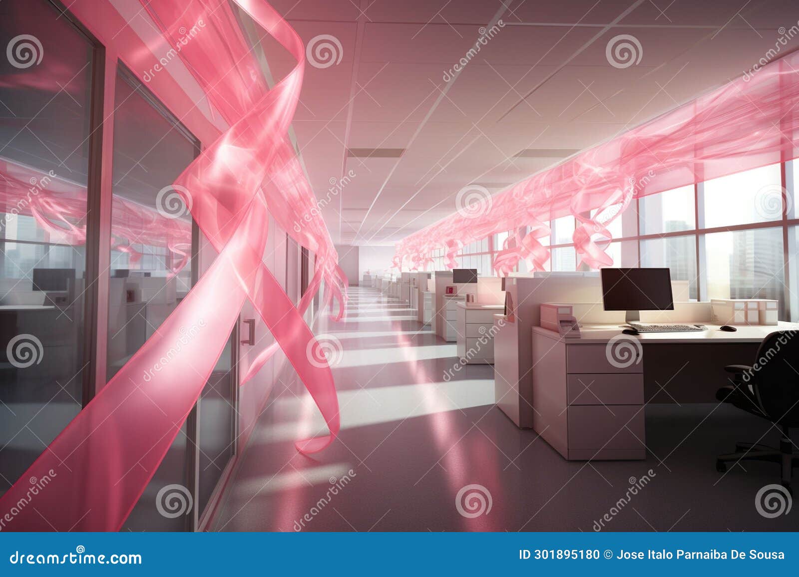 Reflective Visuals of Workplace Environments Stock Illustration ...