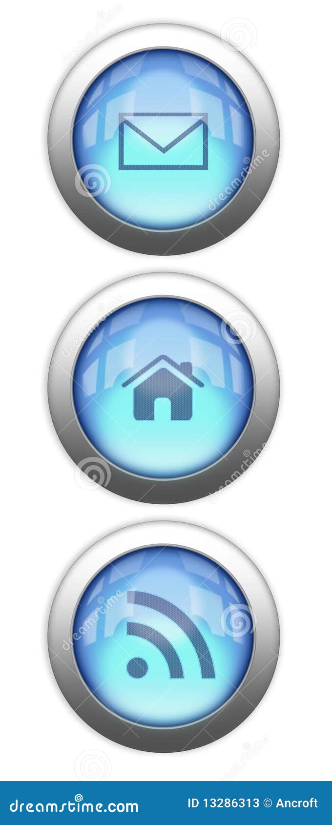 Reflective Web Buttons stock illustration. Illustration of high - 13286313