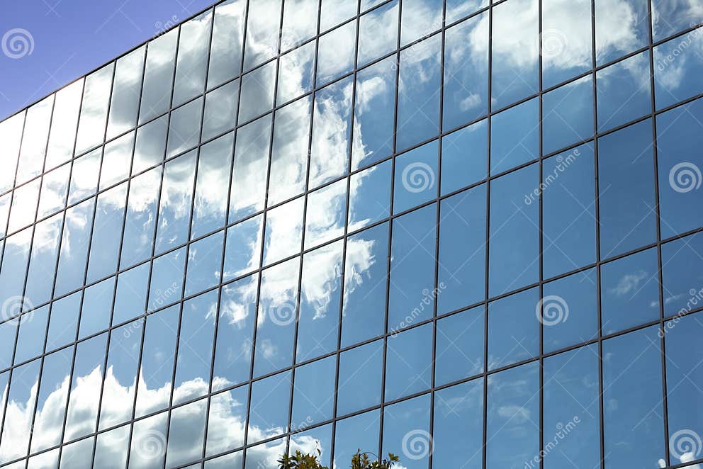 Reflective Windows on a Building Stock Image - Image of corporation ...