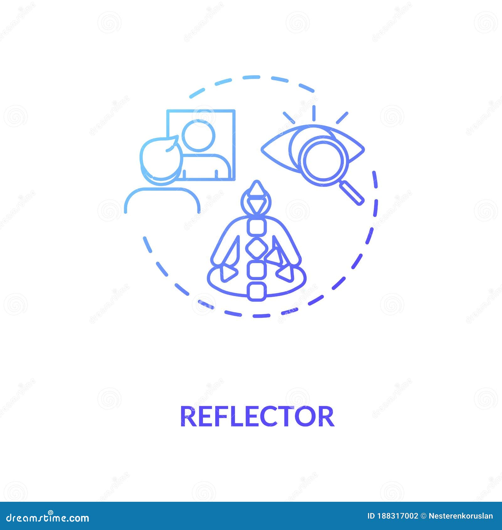 Reflector Blue Gradient Concept Icon Stock Vector - Illustration of ...