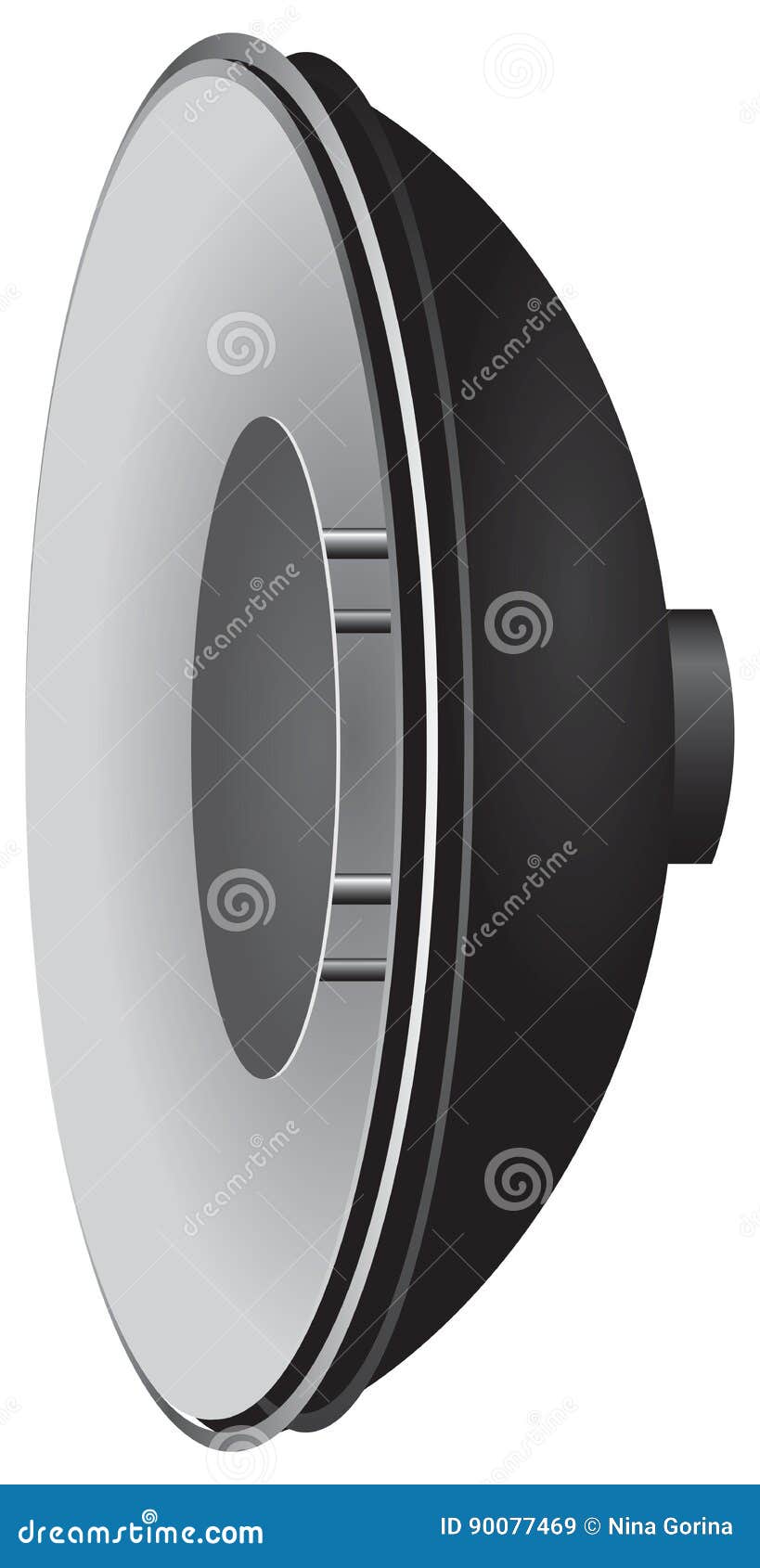 Reflector Dish with Internal Reflector Stock Vector - Illustration of ...