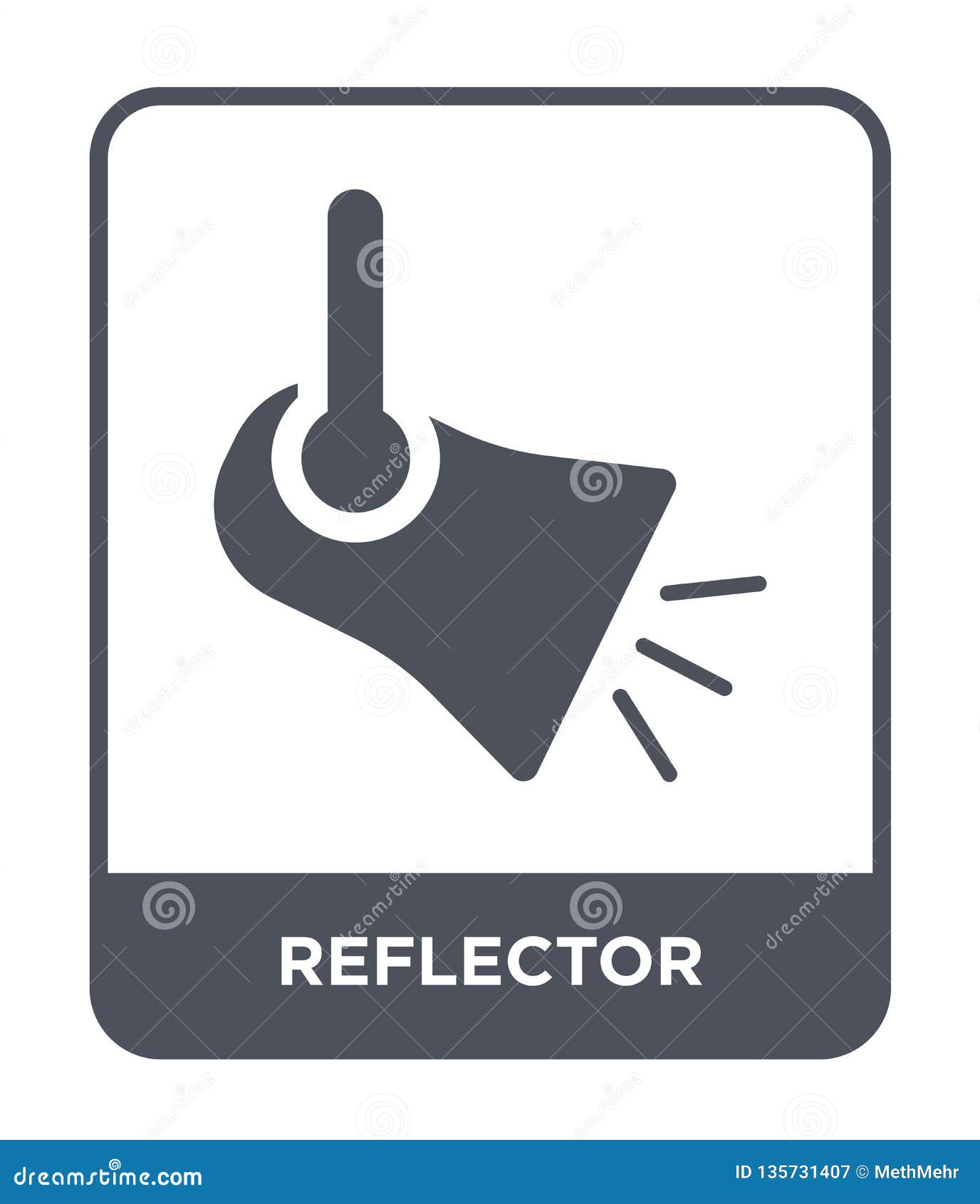 Reflector Icon in Trendy Design Style. Reflector Icon Isolated on White ...