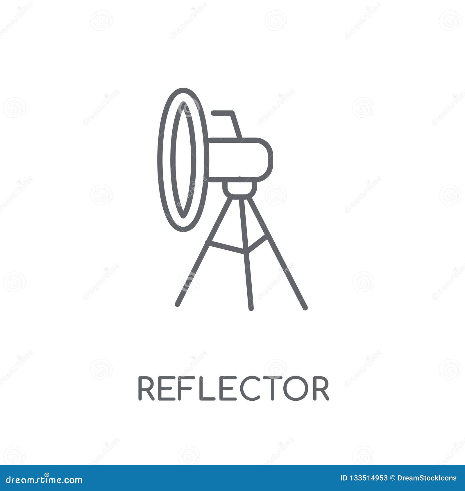 Reflector Linear Icon. Modern Outline Reflector Logo Concept on Stock ...