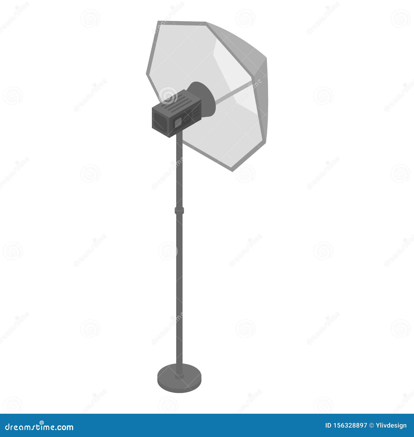 Reflector Spotlight Icon, Isometric Style Stock Vector - Illustration ...
