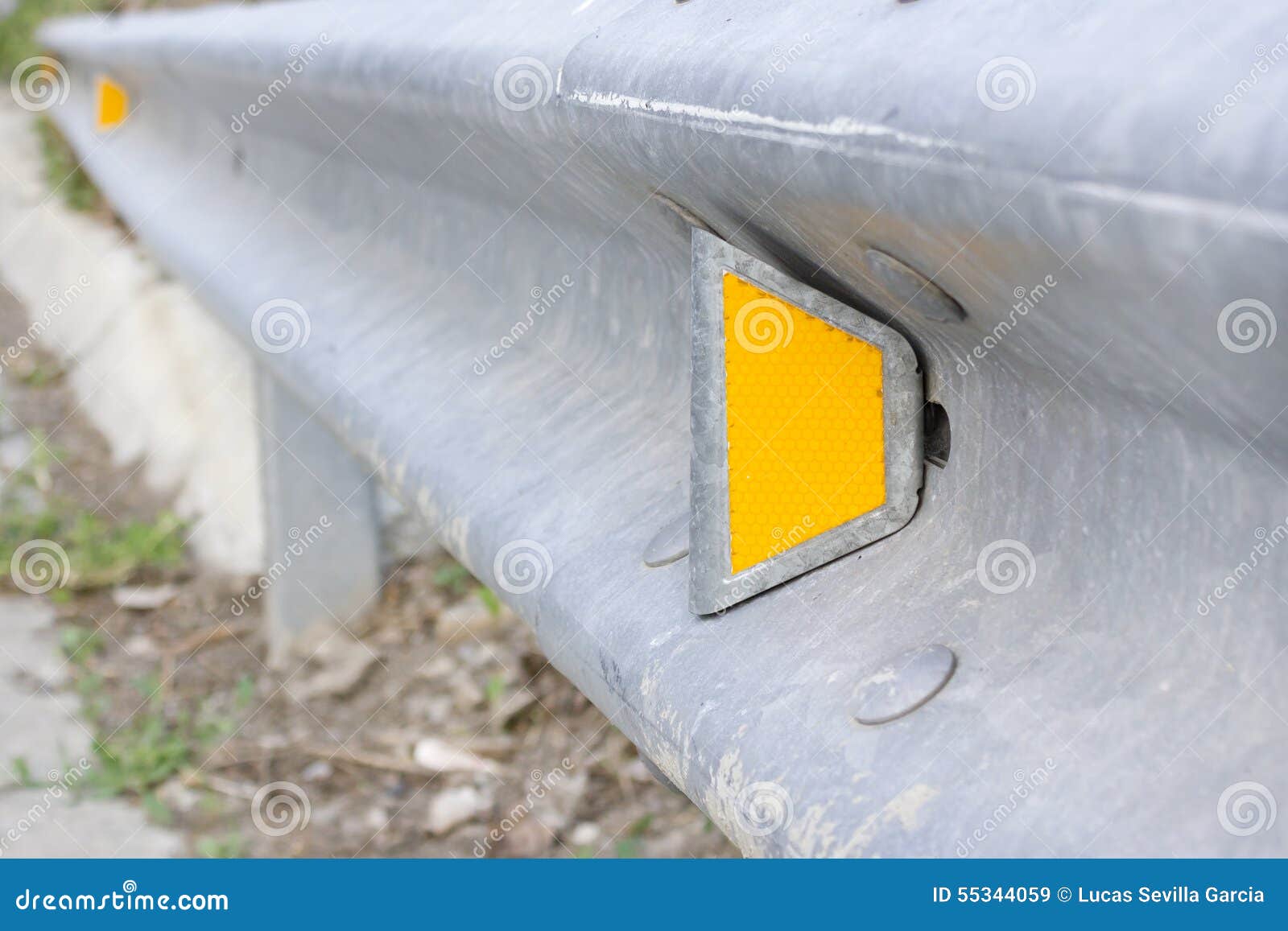 Reflector traffic barrier stock image. Image of industrial - 55344059