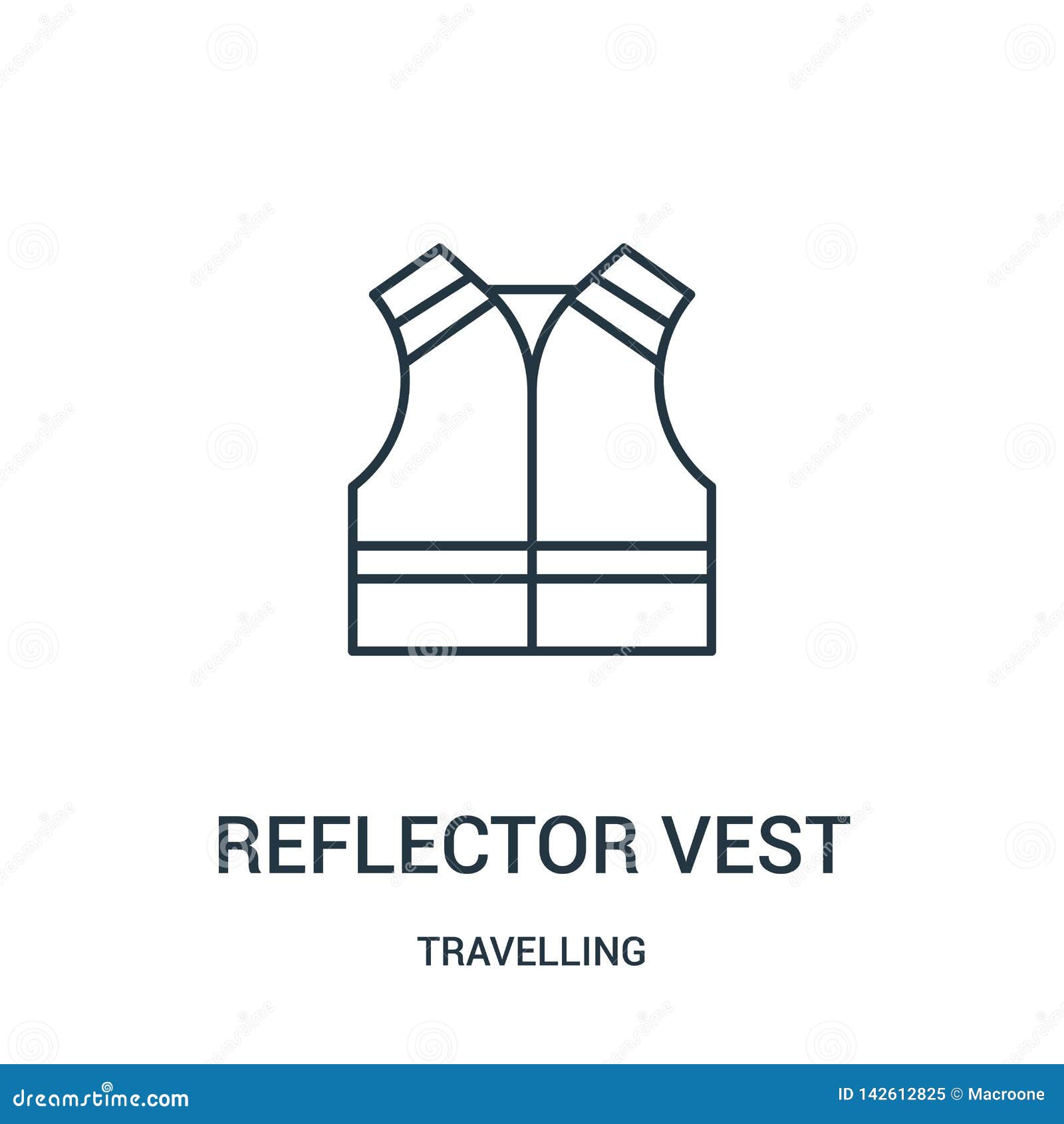 Reflector Vest Icon Vector from Travelling Collection. Thin Line ...