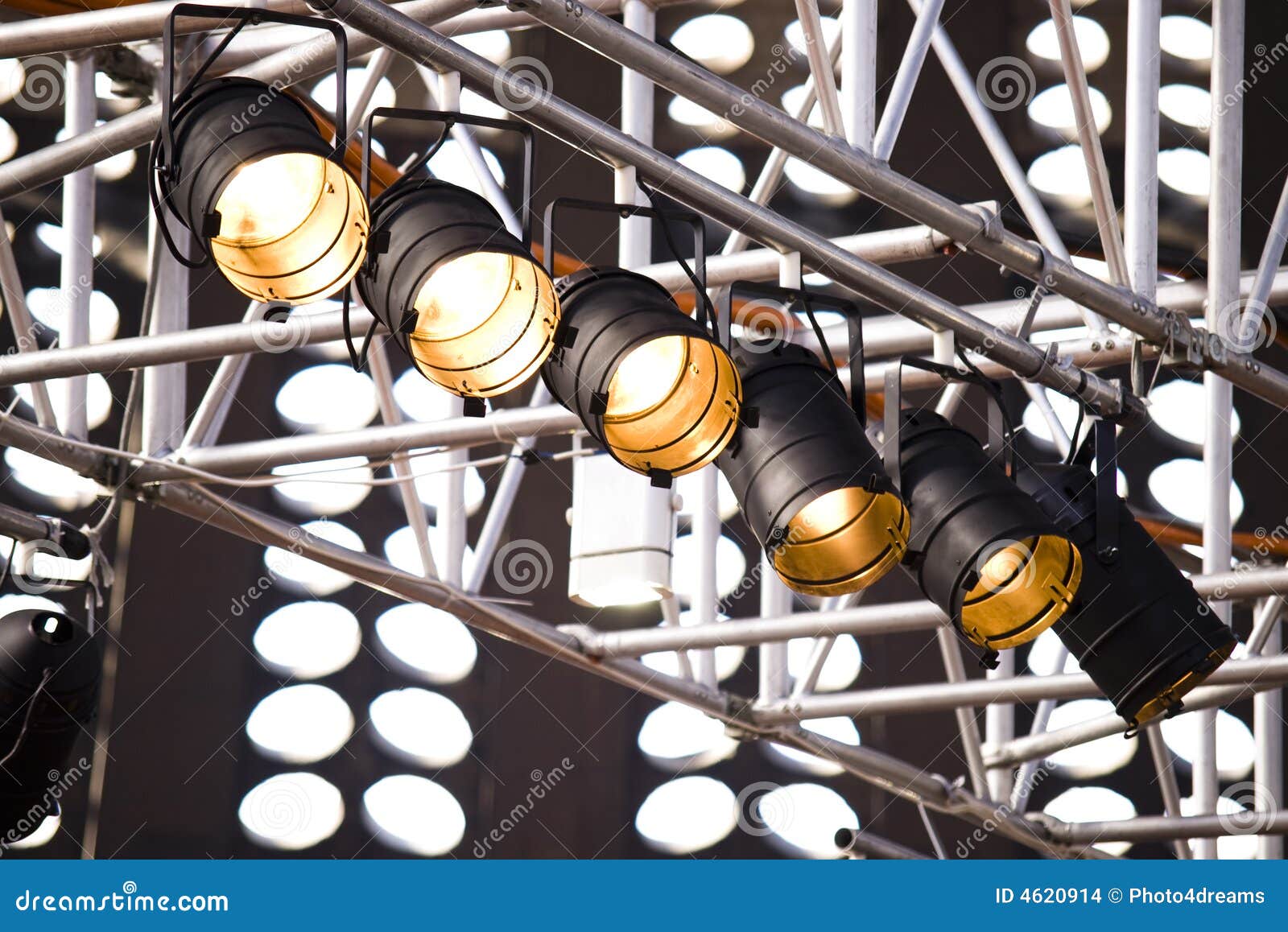 Reflectors stock photo. Image of energy, metallic, stage - 4620914