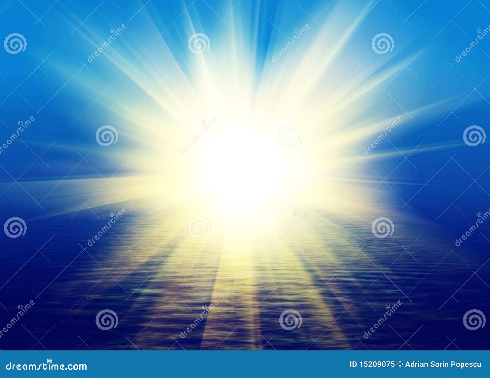 Reflejo de luz brillante stock de ilustración. Ilustración de océano ...